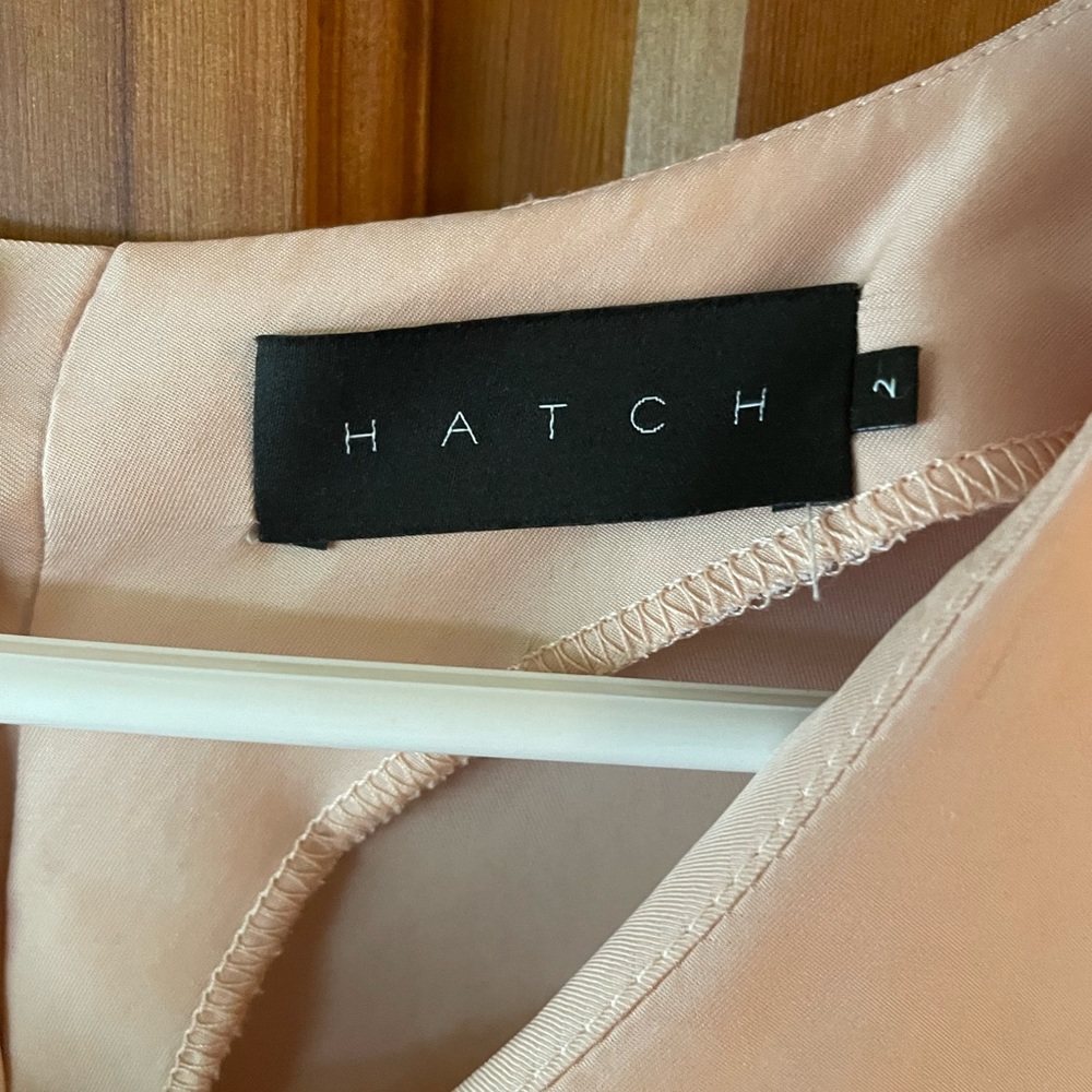 Champagne Pink Hatch Maternity Mini Dress. Gently - Gem